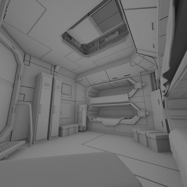 spaceship interior b hd 2 3D Model in Fantasy Spacecraft 3DExport