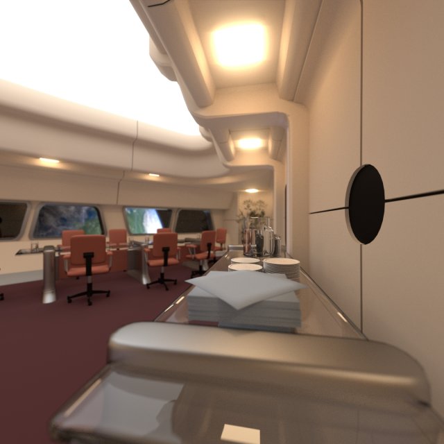starship interior conference room 3D Model in Fantasy Spacecraft 3DExport