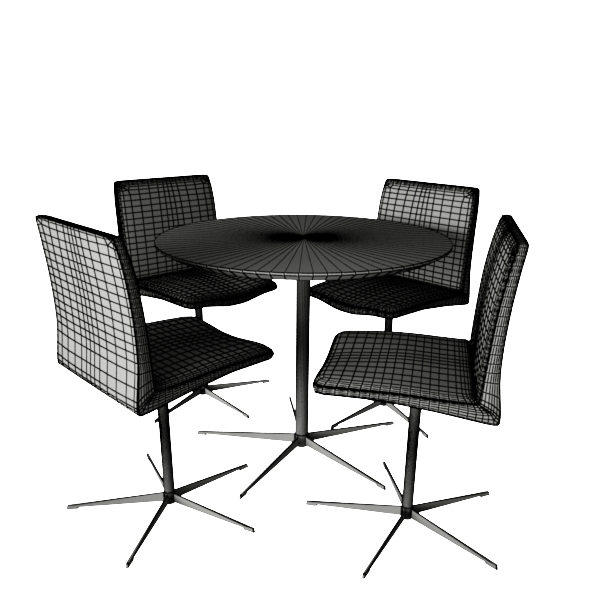 Dinner table 3D Model in Table 3DExport