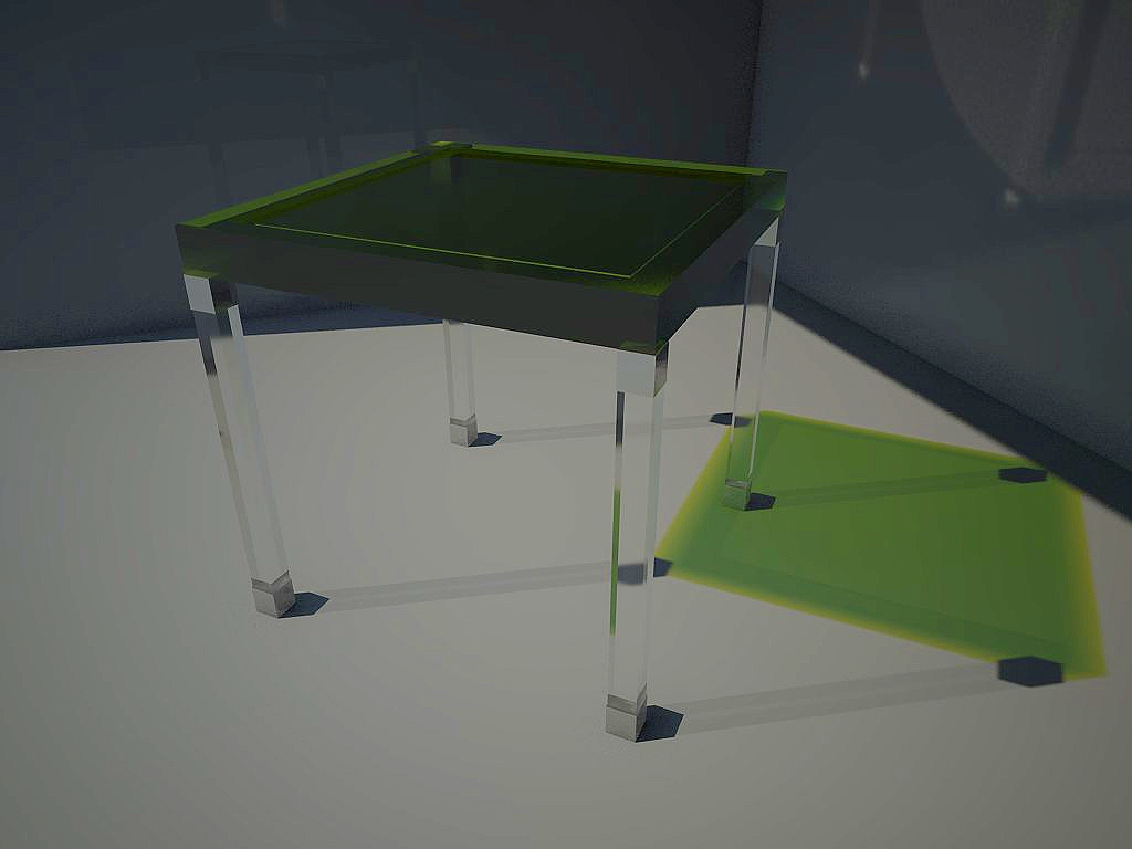lucite card table 3D Model in Architectural Interiors 3DExport