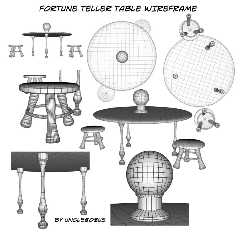 fortune teller table 3D Models in Table 3DExport