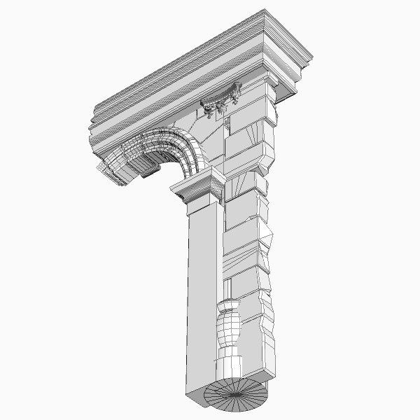 Old Stone Column Arch 3D Model in Miscellaneous 3DExport