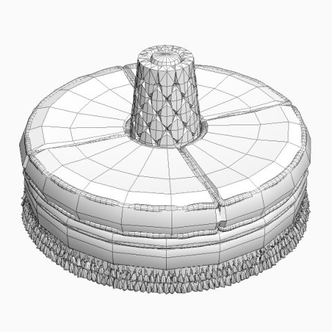 round upholstered bench 3D Model in Bench 3DExport