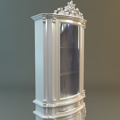 antique display cabinet 3D Model in Shelving 3DExport
