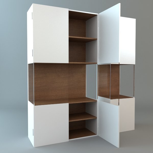 contemporary display storage unit 3D Models in Shelving 3DExport