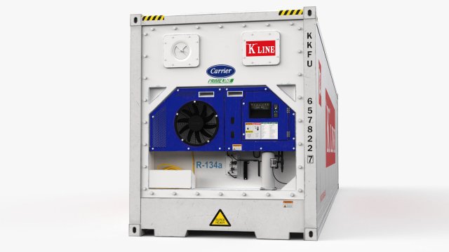 40ft K-LINE Container Reefer CARRIER 3D Model in Transport 3DExport