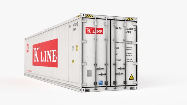 40ft K-LINE Container Reefer CARRIER 3D Model in Transport 3DExport