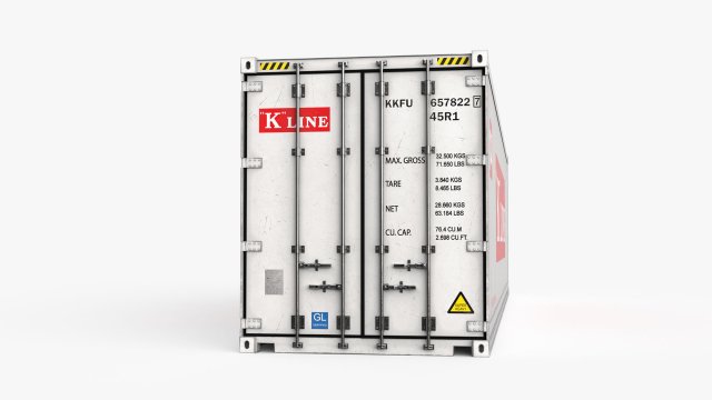 40ft K-LINE Container Reefer CARRIER 3D Model in Transport 3DExport
