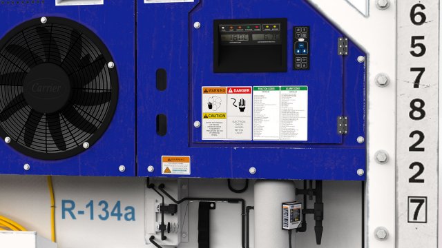 40ft K-LINE Container Reefer CARRIER 3D Model in Transport 3DExport