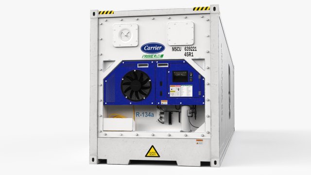 40ft MSC Container Reefer CARRIER 3D Model in Transport 3DExport