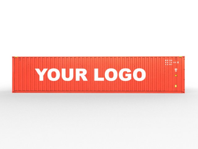 Generic container 40ft standard- PSD edit 3D Model in Transport 3DExport