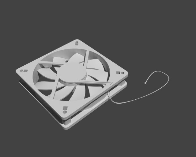 the computer case fan 3D Model in Computer 3DExport