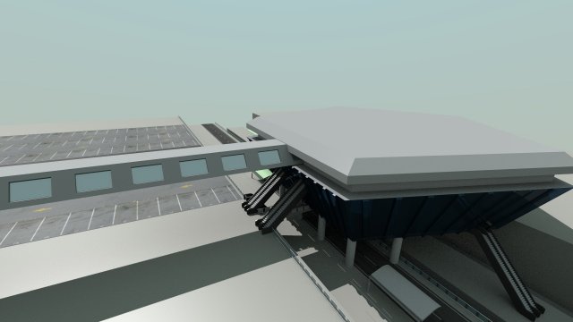 airport metro bus terminal 3D Model in Architectural Exteriors 3DExport