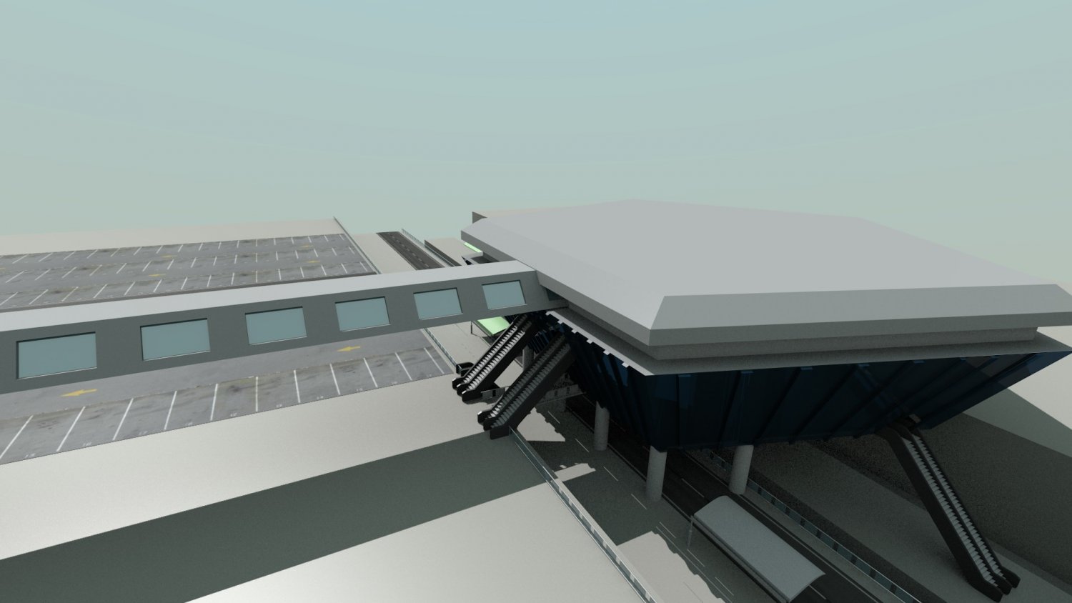 airport metro bus terminal 3D Models in Architectural Exteriors 3DExport