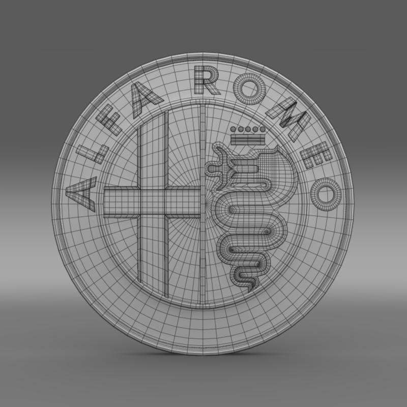 alfa romeo logo Modelados 3D in Piezas de Coche 3DExport