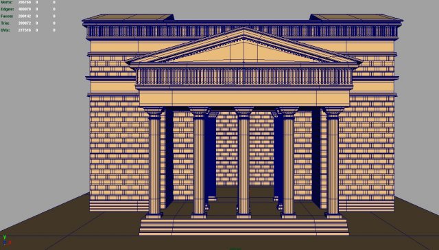 roman temple 3D Model in Buildings 3DExport