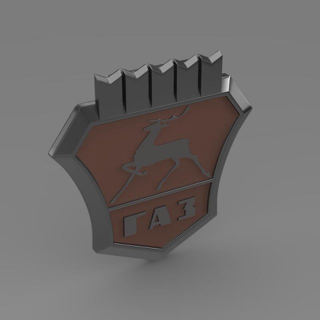 gaz new logo 3D Model in Parts of auto 3DExport