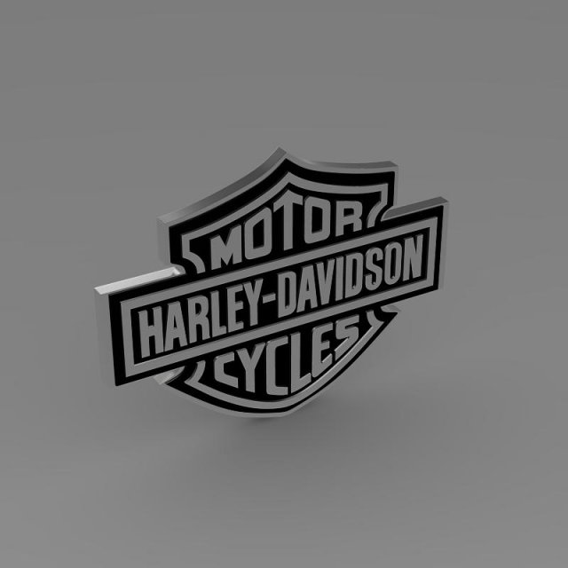 harleydavidson 3d logo 3D Model in Motorcycle 3DExport