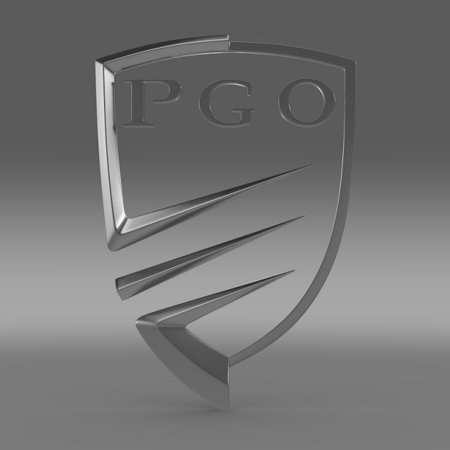 pgo logo 3D Model in Parts of auto 3DExport