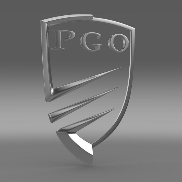 pgo logo 3D Model in Parts of auto 3DExport