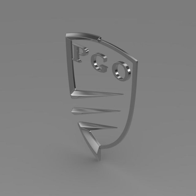 pgo logo 3D Model in Parts of auto 3DExport