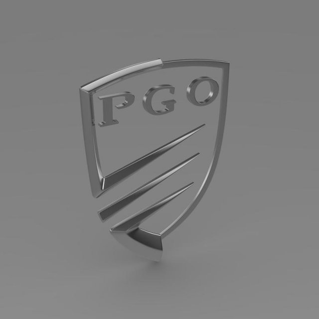 pgo logo 3D Model in Parts of auto 3DExport
