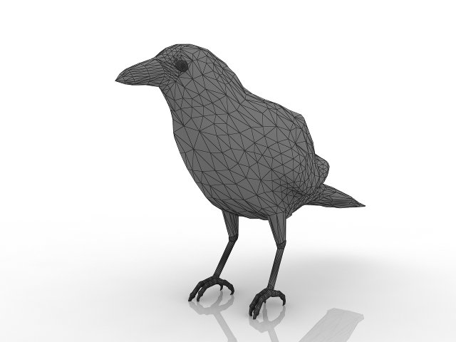 Raven 3D Model in Bird 3DExport