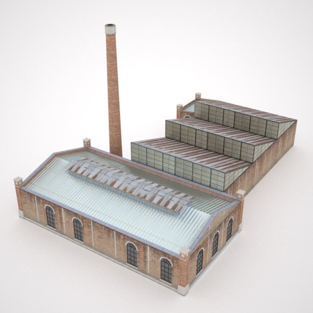 old factory 3D Model in Buildings 3DExport