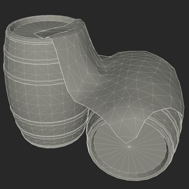 rum wooden barrels - pirate style 3D Model in Shipping Containers 3DExport