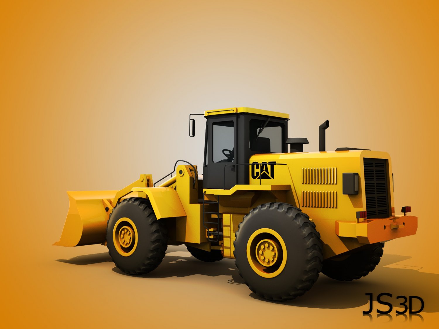 Wheel Loader 3D Model in Truck 3DExport