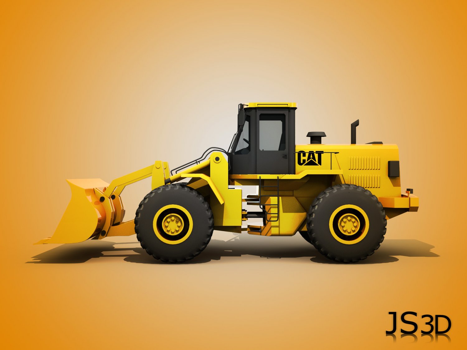 Wheel Loader 3D Model in Truck 3DExport