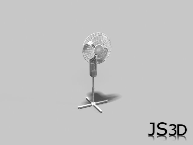standing floor fan 3D Model in Audio 3DExport