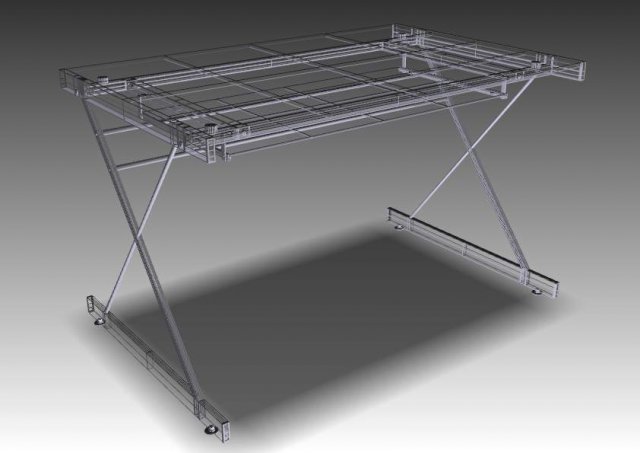 computer glass desk 3D Model in Desk 3DExport