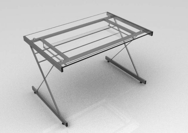 computer glass desk 3D Model in Desk 3DExport
