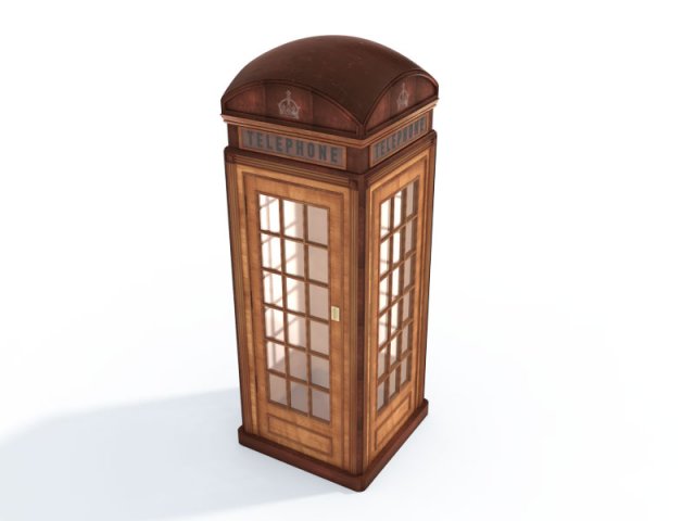 classic british phone booth 3D Model in Phone and Cell Phone 3DExport