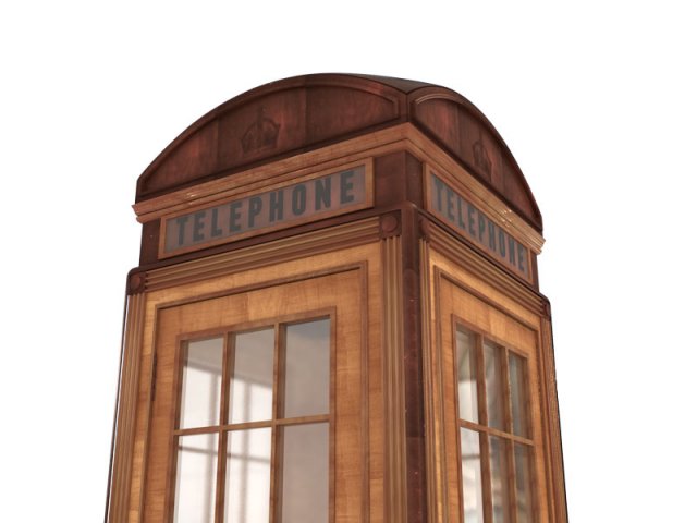 classic british phone booth 3D Model in Phone and Cell Phone 3DExport