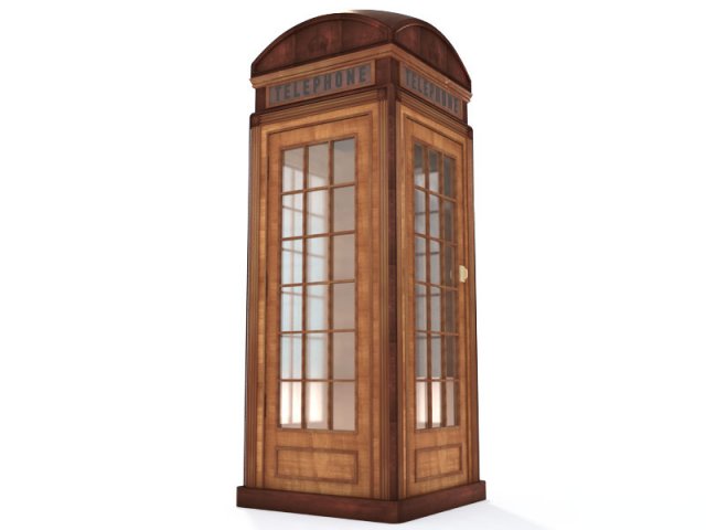 classic british phone booth 3D Model in Phone and Cell Phone 3DExport