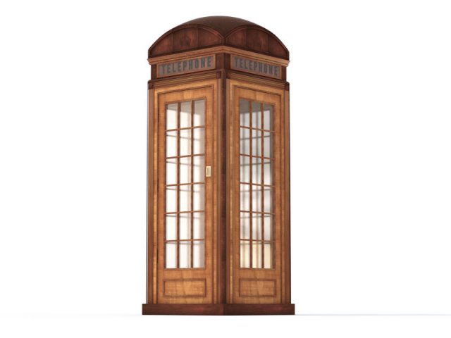 classic british phone booth 3D Model in Phone and Cell Phone 3DExport