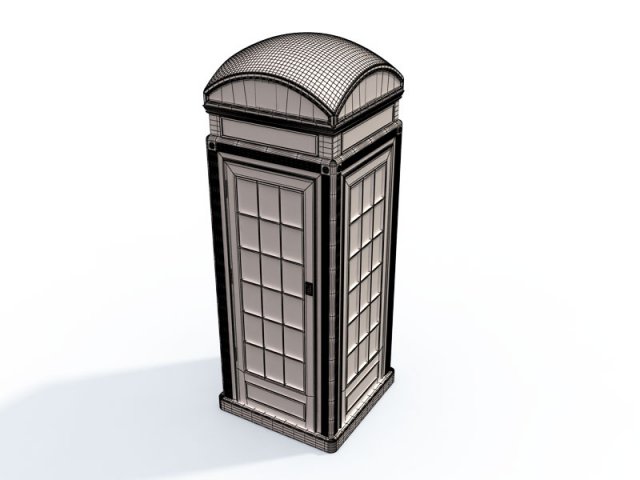 classic british phone booth 3D Model in Phone and Cell Phone 3DExport