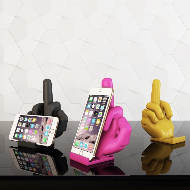 phone stand middle finger 3D Print Model in Other 3DExport