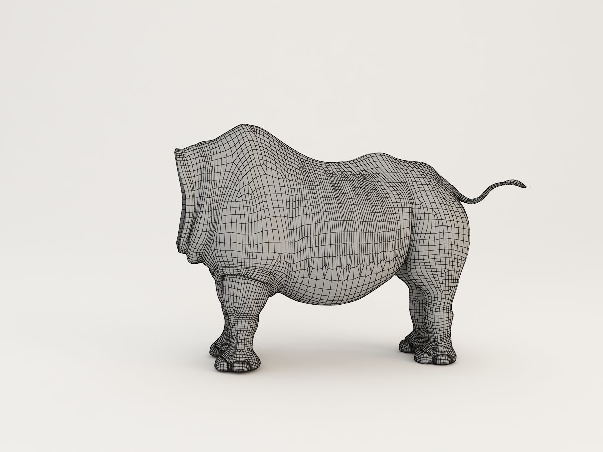 Rhino body 3D Model in Elephant 3DExport