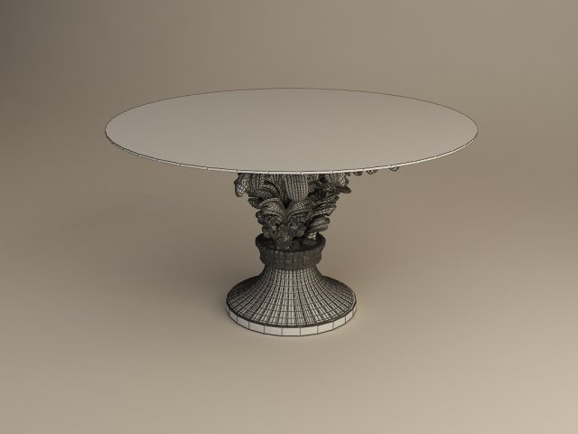 classic table 3D Model in Table 3DExport