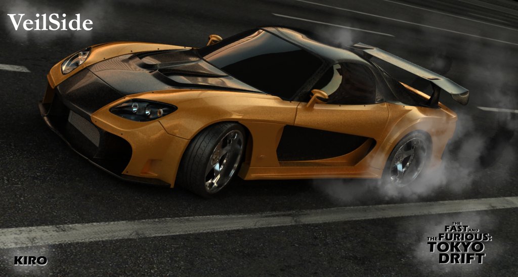 Mazda RX7 Veilside 3D Model in Sport Cars 3DExport