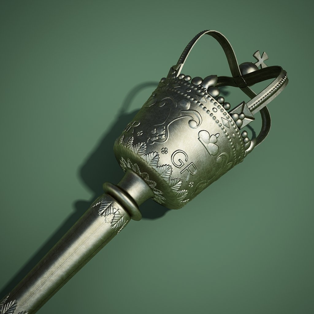 Ceremonial mace 3D Model in Melee 3DExport