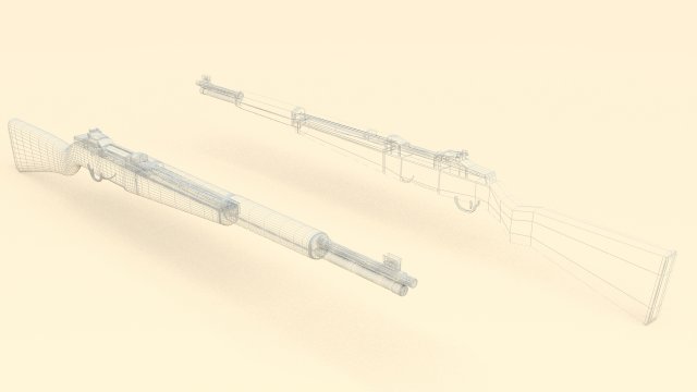 m1 garand rifle 3D Model in Rifle 3DExport
