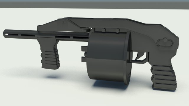 striker shotgun 3D Model in Shotguns 3DExport