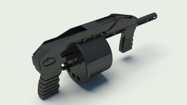 striker shotgun 3D Model in Shotguns 3DExport