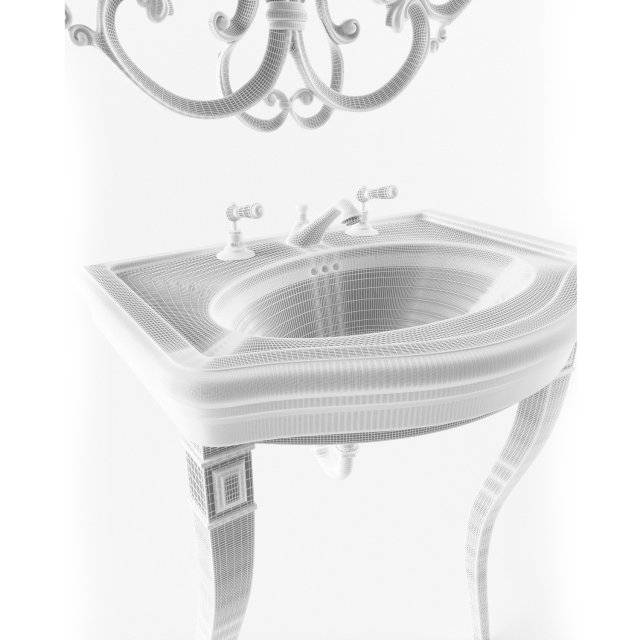 washbasin devon and devon console marlene 3D Model in Bathroom 3DExport