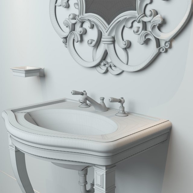 washbasin devon and devon console marlene 3D Model in Bathroom 3DExport