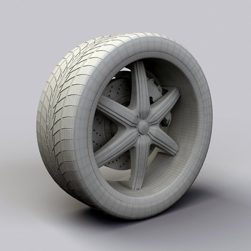 wheel baccarat outrage rims and tire Modèles 3D in Parties d'auto 3DExport